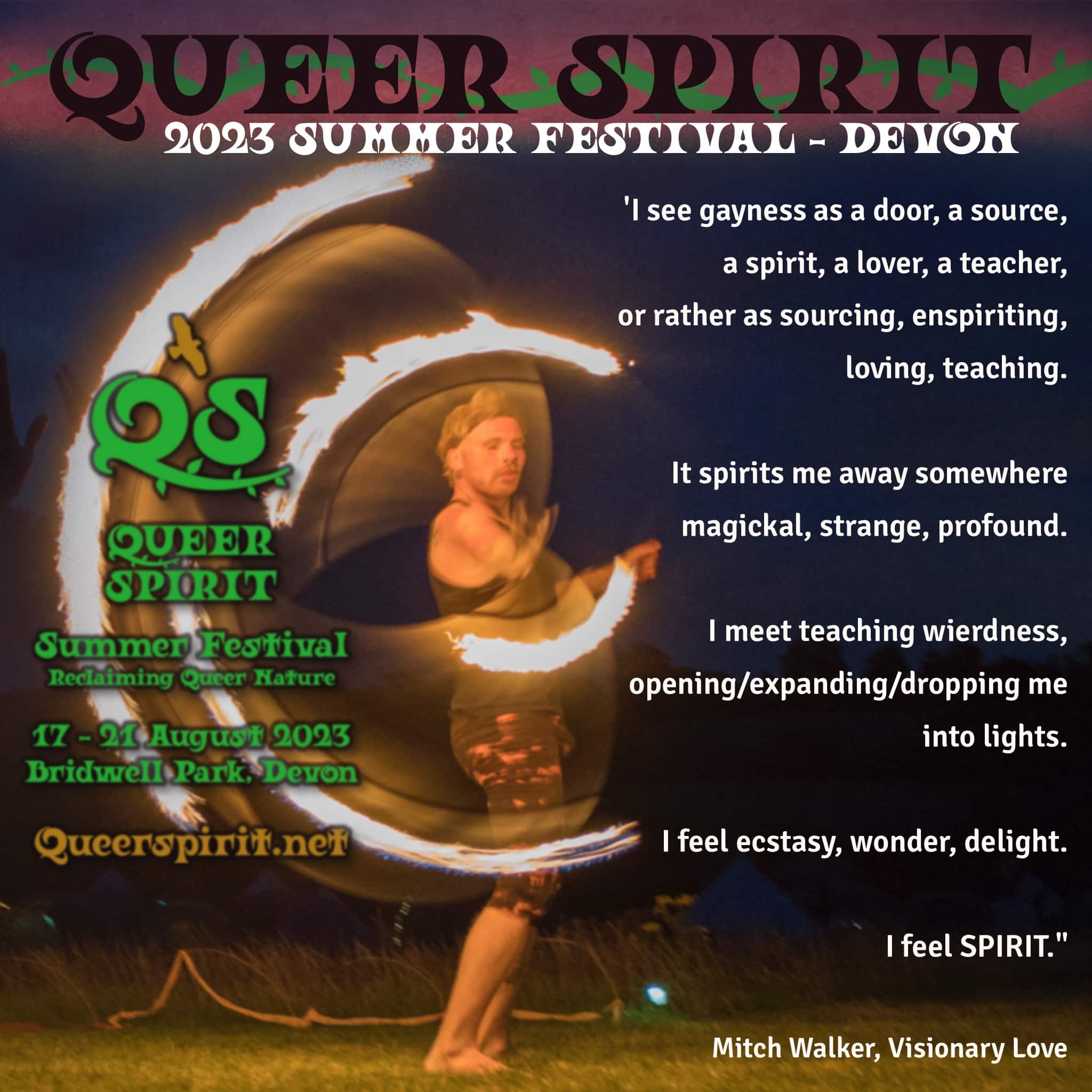 Queer Spirit Festival for music, spirituality and sexuality, 17 - 21 ...