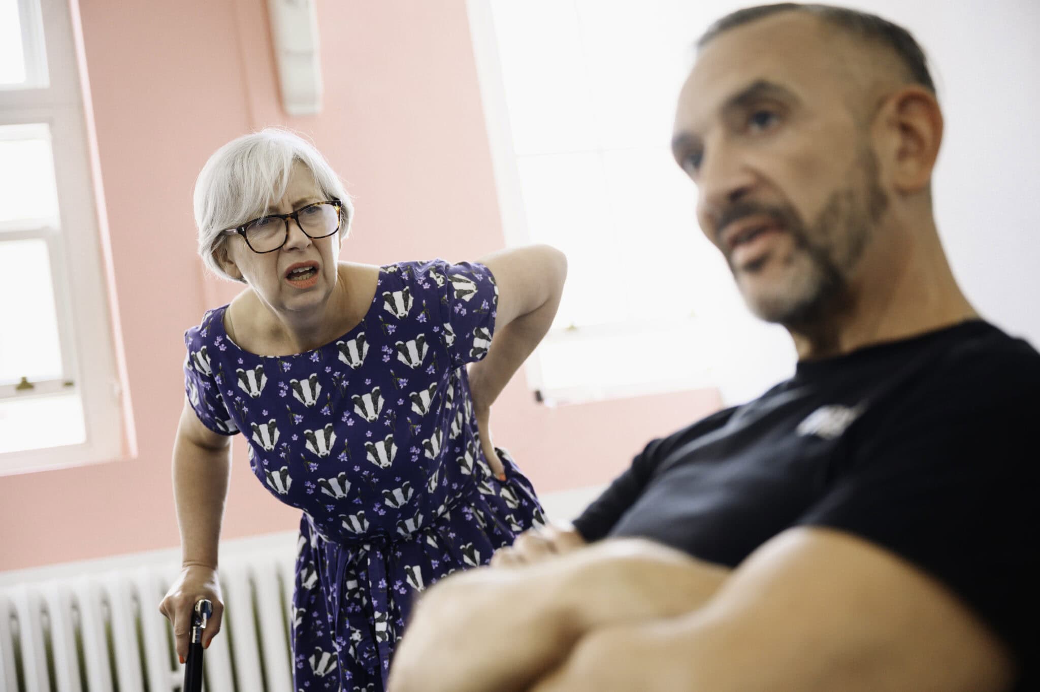 Neil Ashton is interviewed as he rehearses the role of Ken in ...